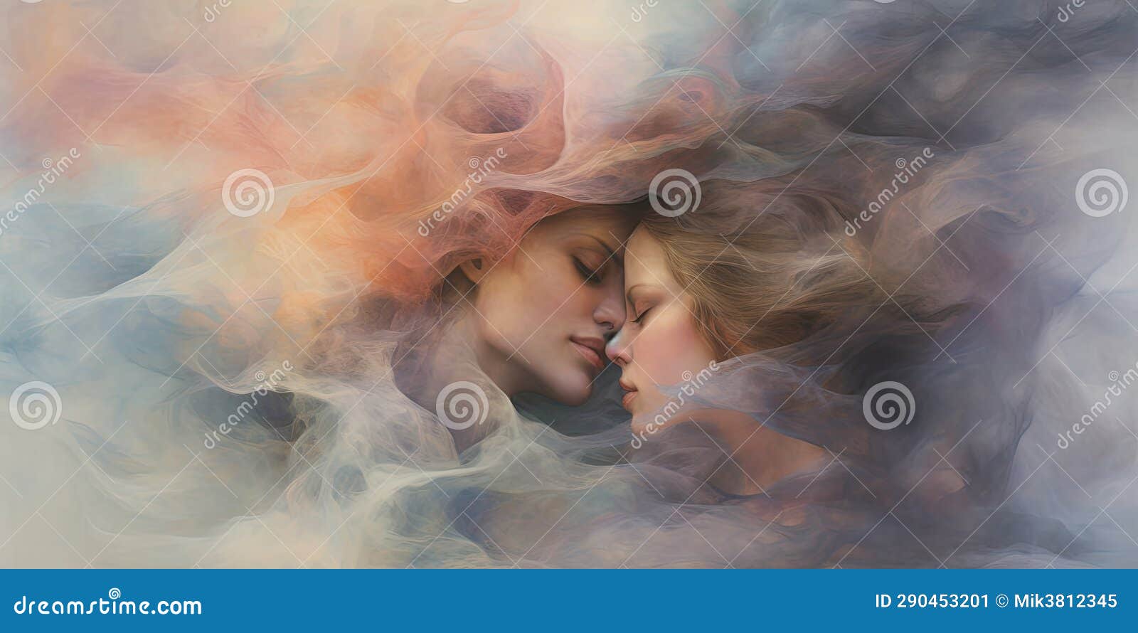 Couple on Abstract Background for Wallpaper. Stock Illustration ...