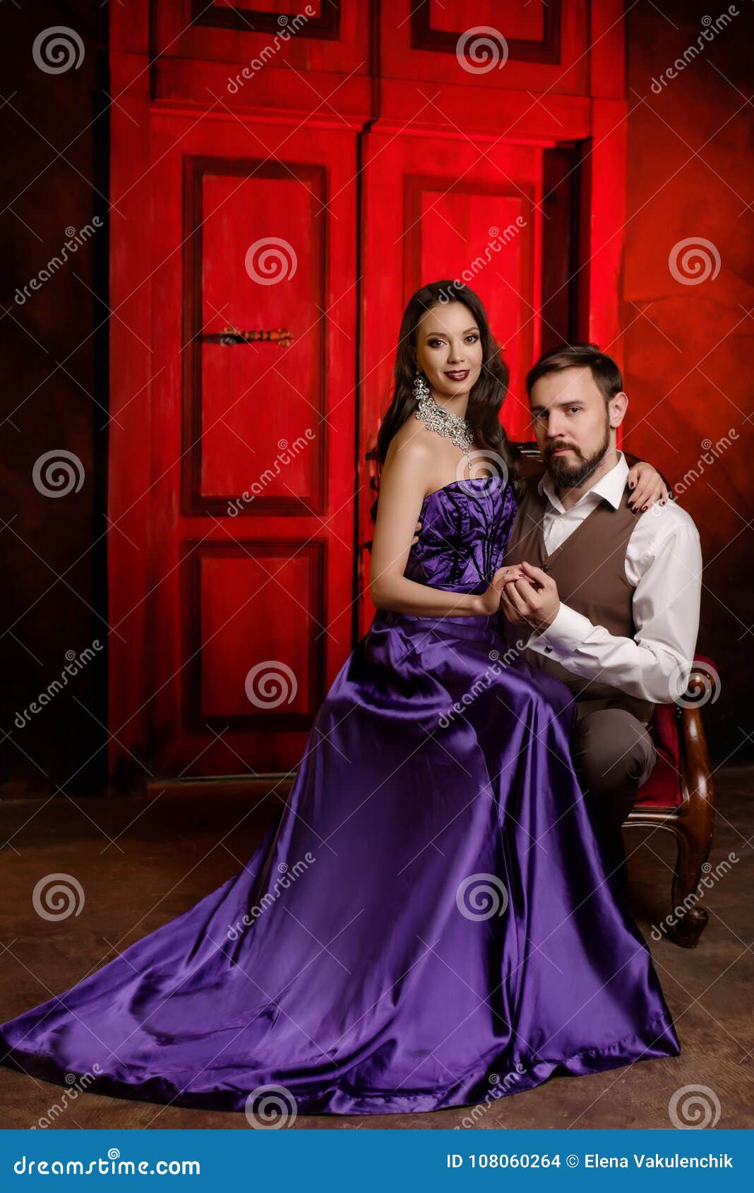 Couple of Actors in Dressing Room Stock Photo - Image of decor, elegant ...