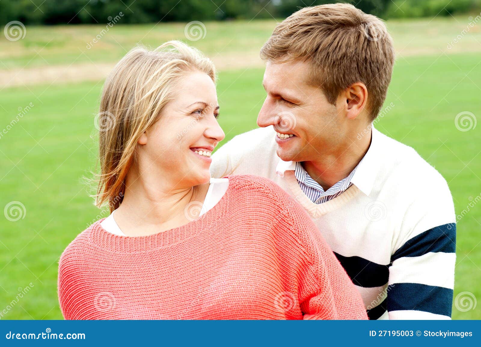 Couple Admiring Each Other and Smiling Heartily Stock Image - Image of ...
