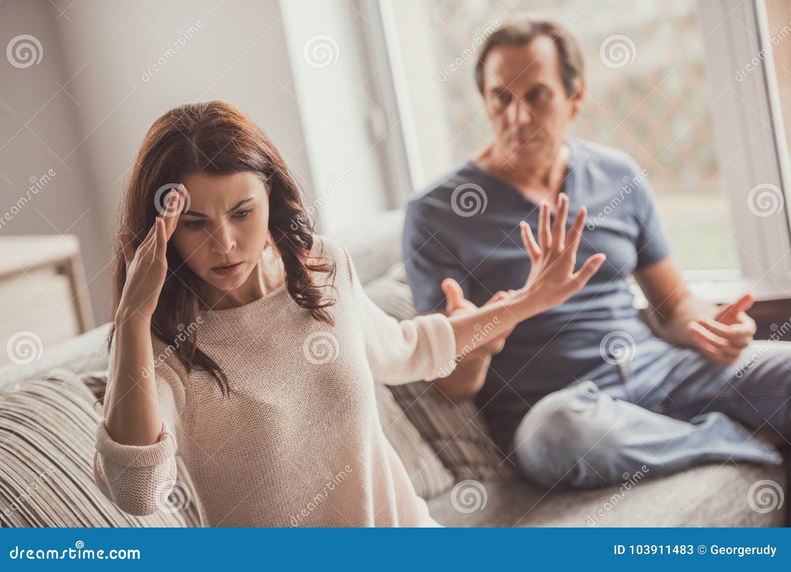 Couple Having A Quarrel Stock Image Image Of Disagreement 103911483