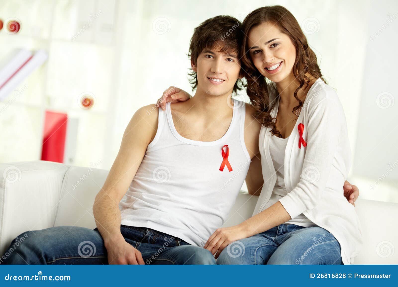 Couple against AIDS stock photo. Image of lifestyle, embrace - 26816828