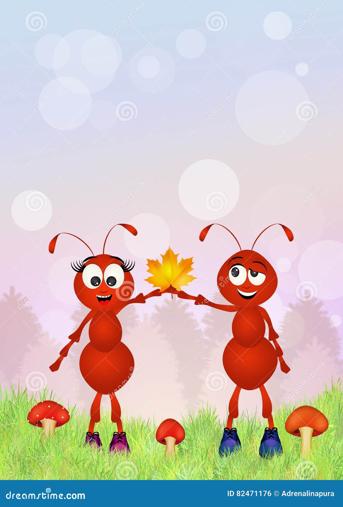 Couple of ants stock illustration. Illustration of father - 82471176