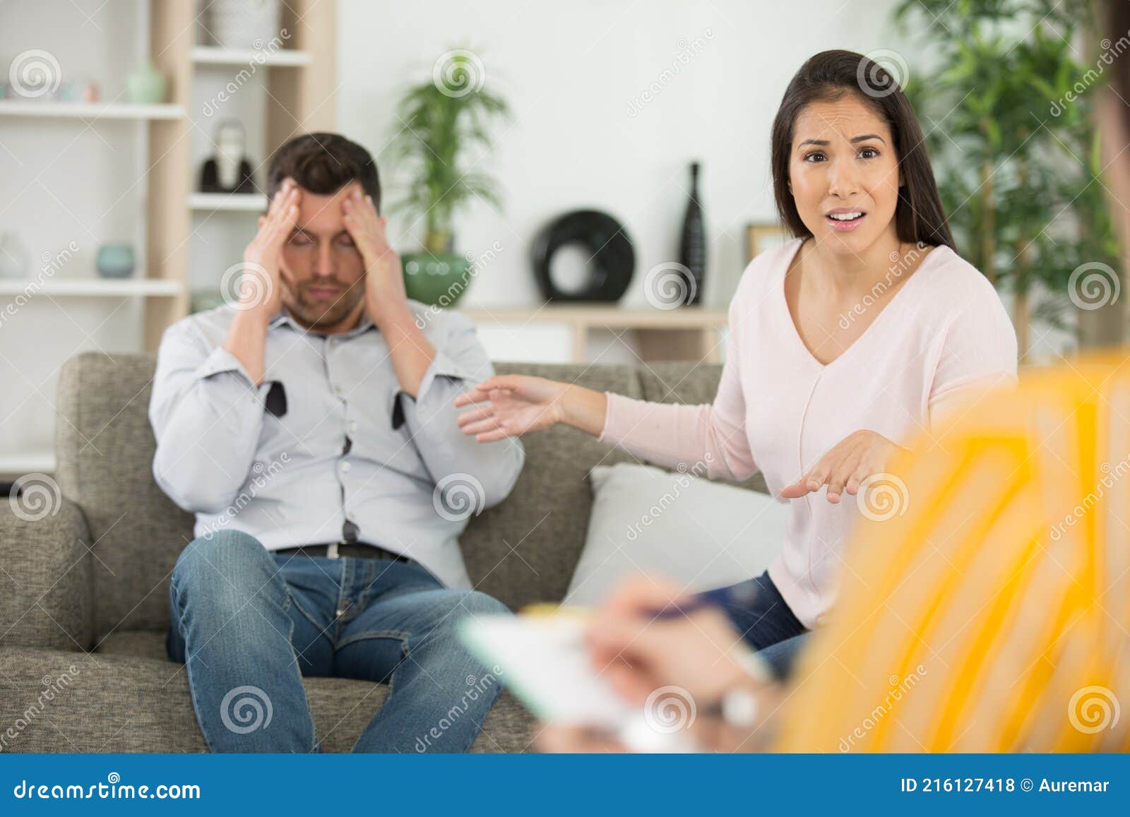 Couple Arguing at Home Needs Couples Therapy Stock Photo - Image of ...