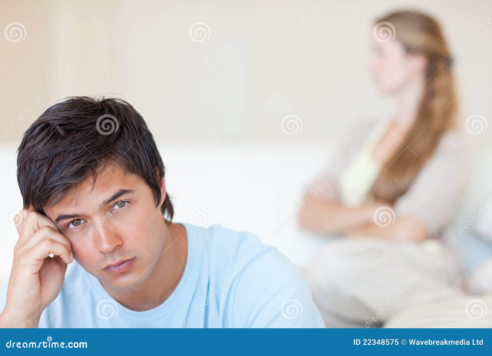Couple after an argument stock image. Image of conflict - 22348575