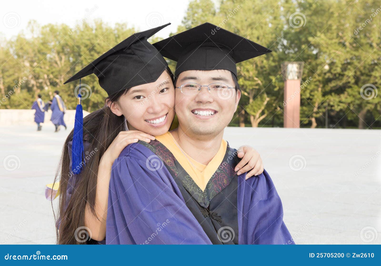 A Couple of Asian Graduates Stock Photo - Image of reseach, active ...