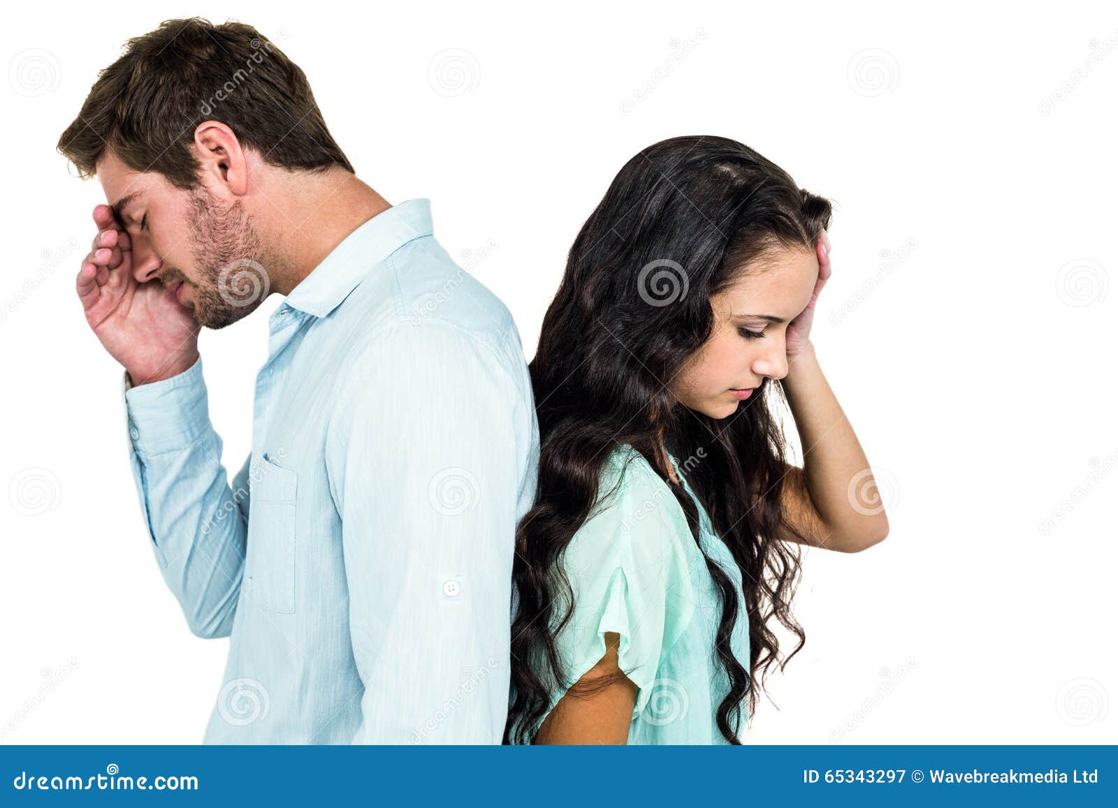 Couple Back To Back Not Talking after Argument Stock Image - Image of ...