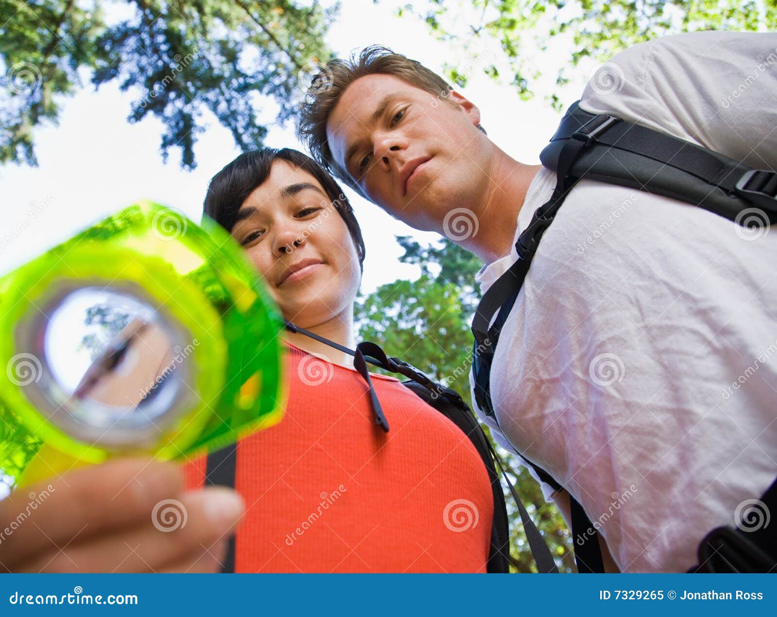 Looking At The Compass In Man Hand Palm Symbolling Adventure-seeking ...