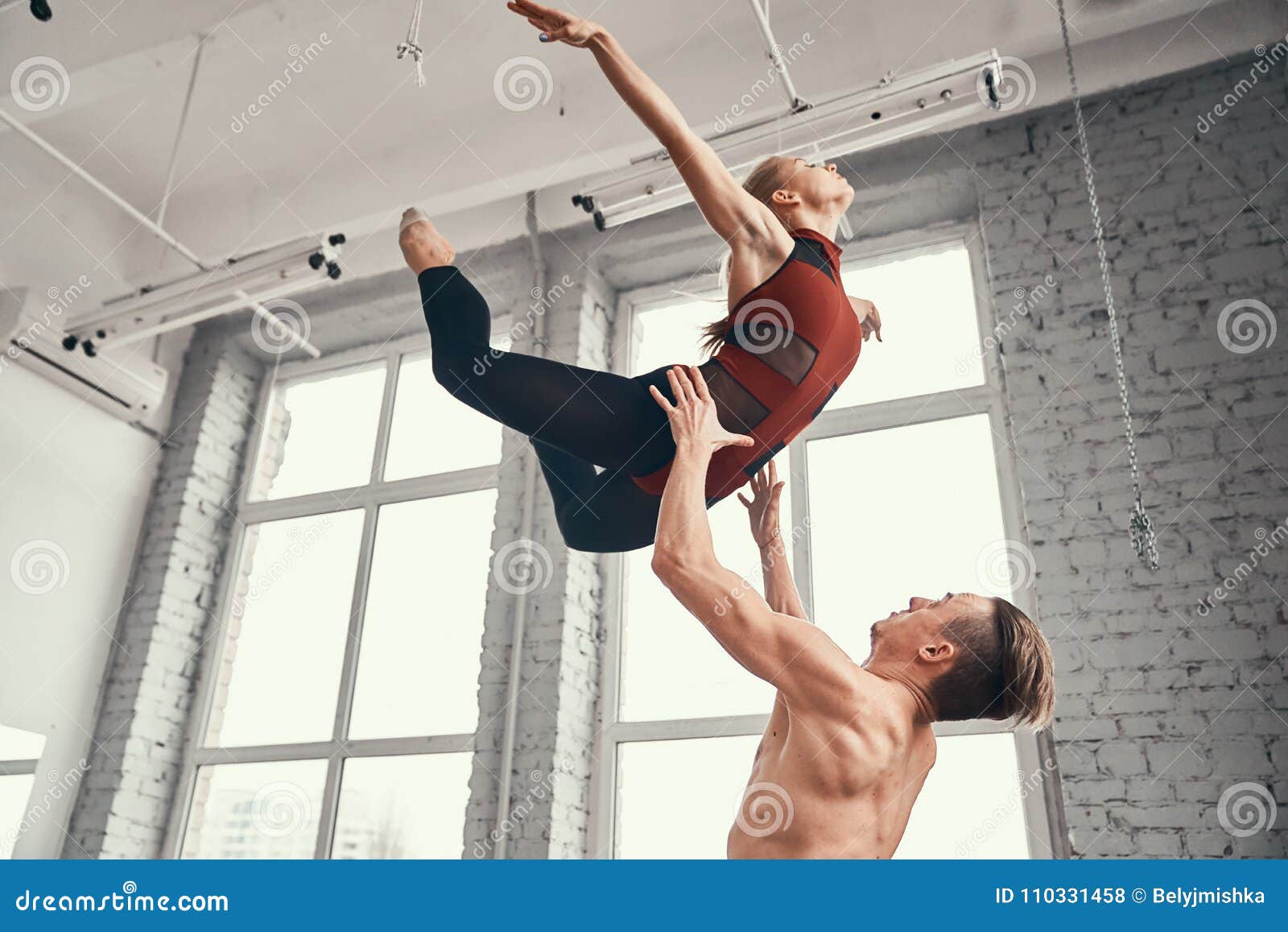 Couple of Ballet Dancers Posing Stock Photo - Image of people, body ...
