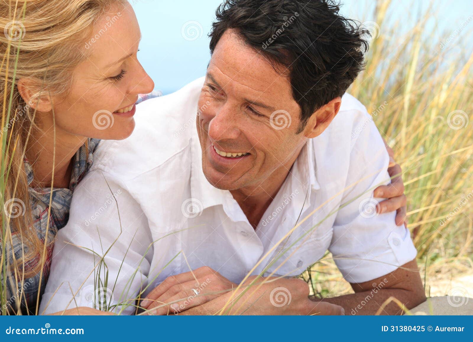 Couple On A Beach Stock Image Image Of Female Male 31380425