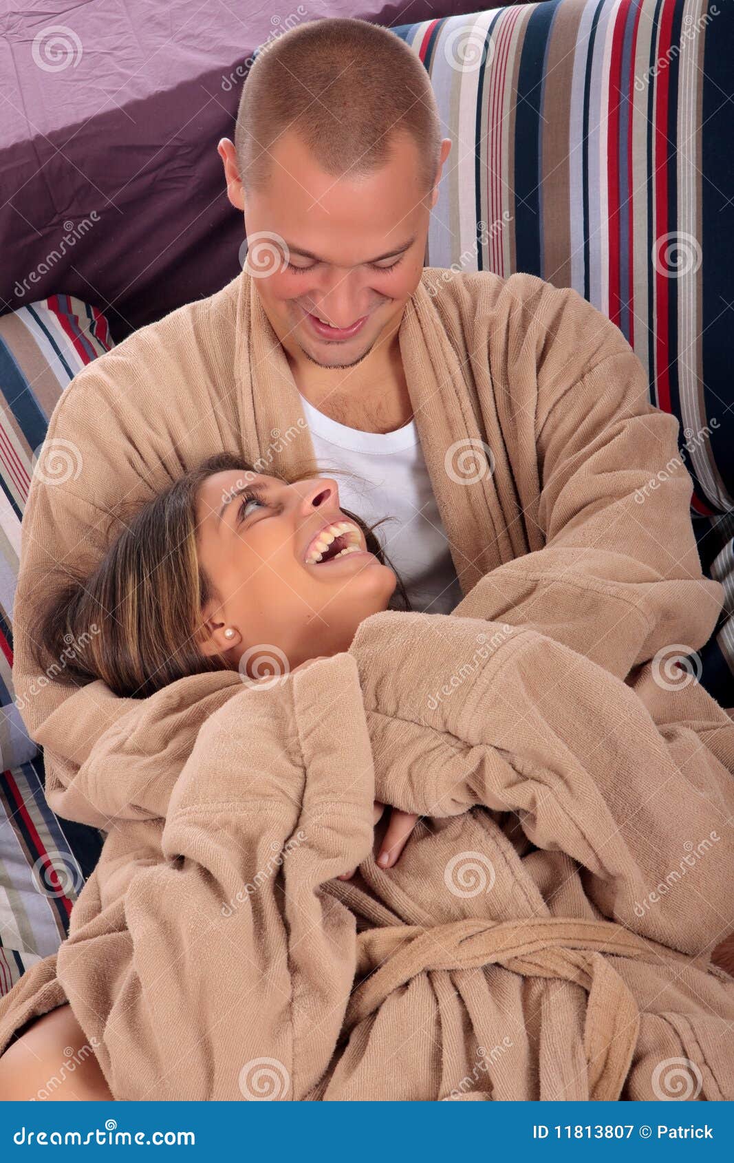Couple, bedroom grooming stock image. Image of young - 11813807
