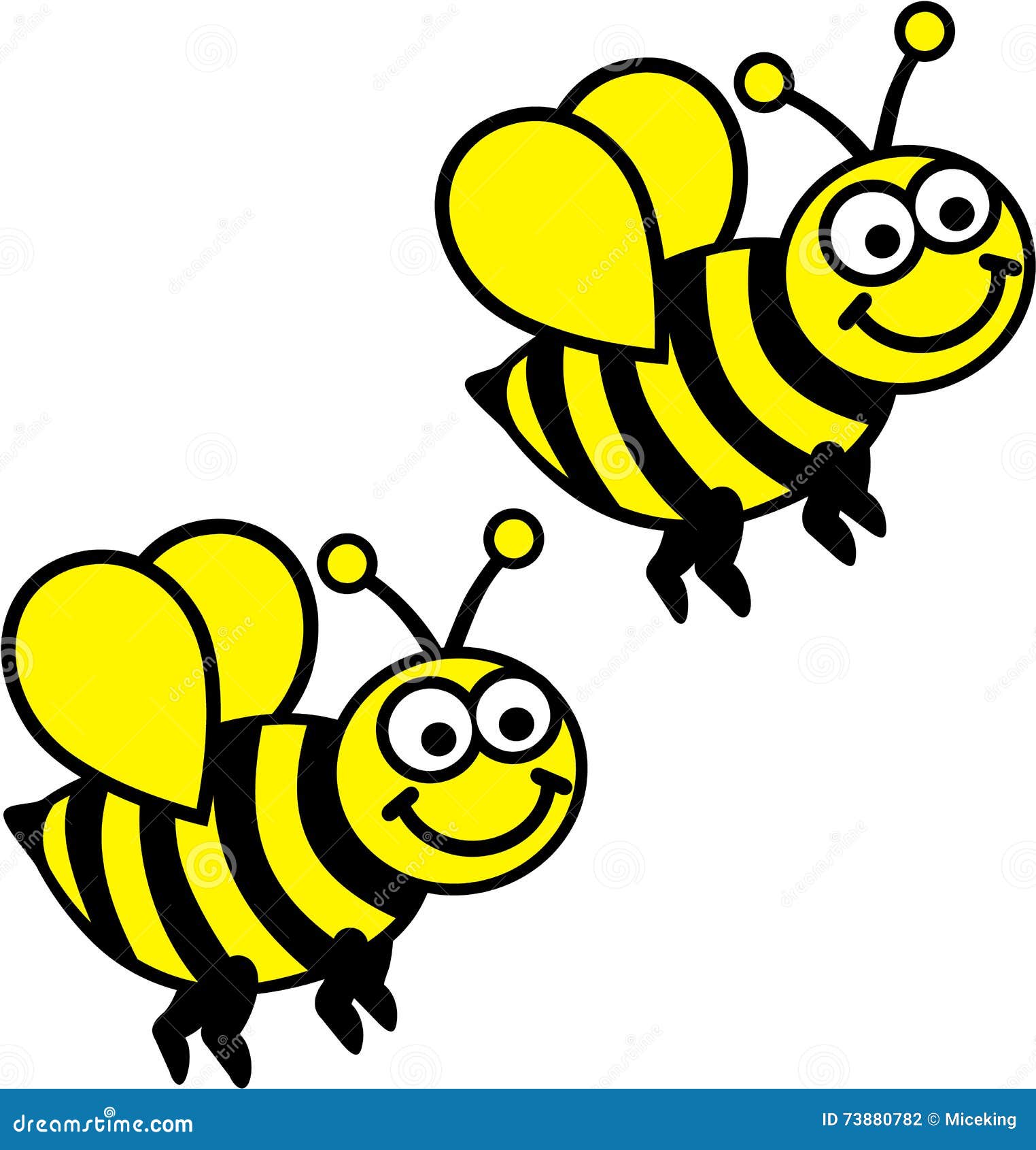Couple of Bees stock vector. Illustration of funny, honey - 73880782