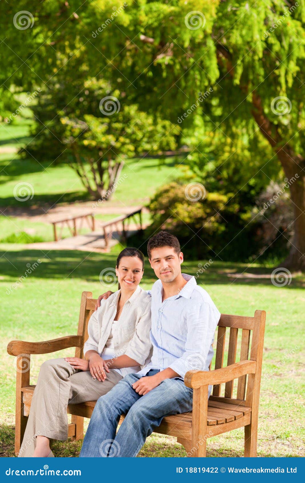 Couple on the bench stock photo. Image of middle, relax - 18819422