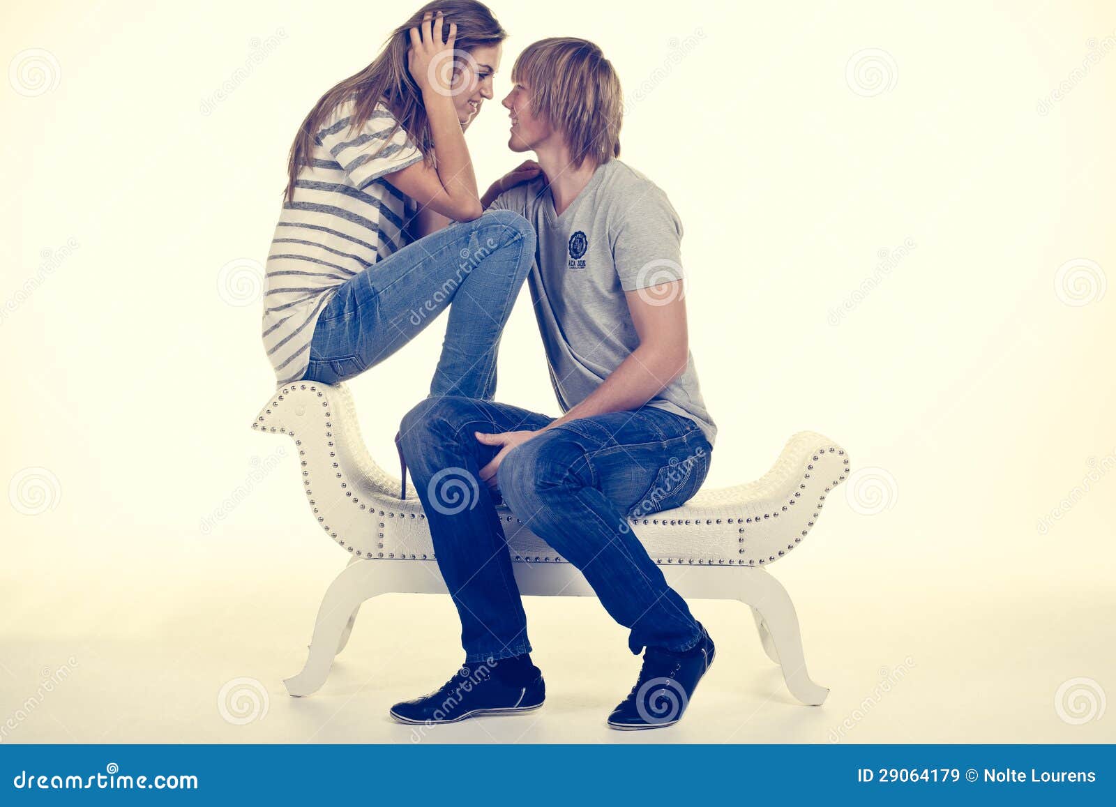 Couple on Bench stock image. Image of long, boyfriend - 29064179