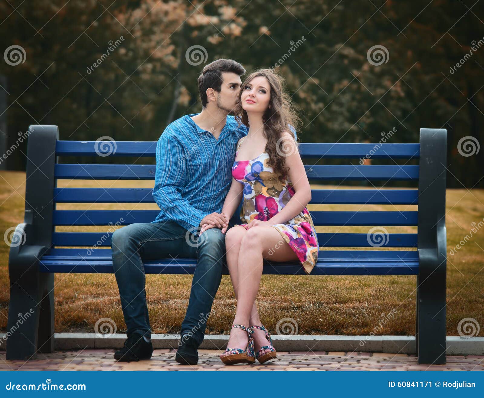 Couple on the bench stock image. Image of expressive - 60841171