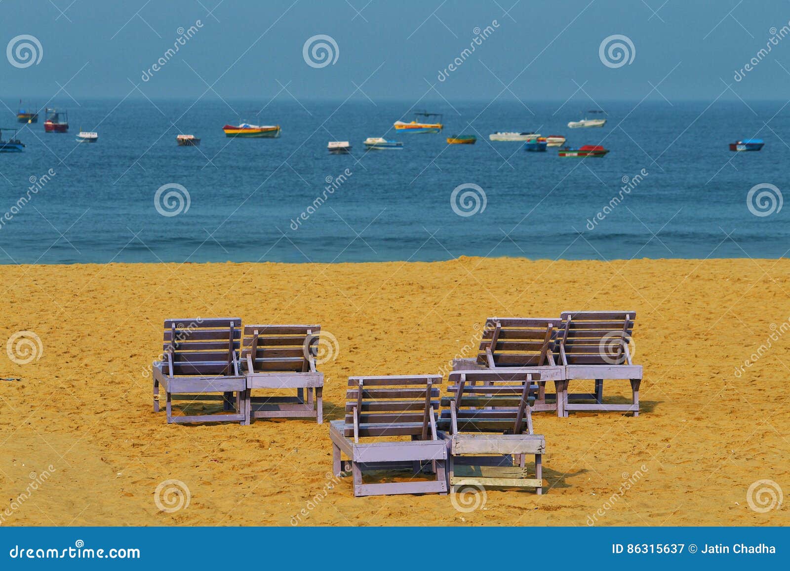 Couple Benches on the Beach Stock Image - Image of children, adult ...