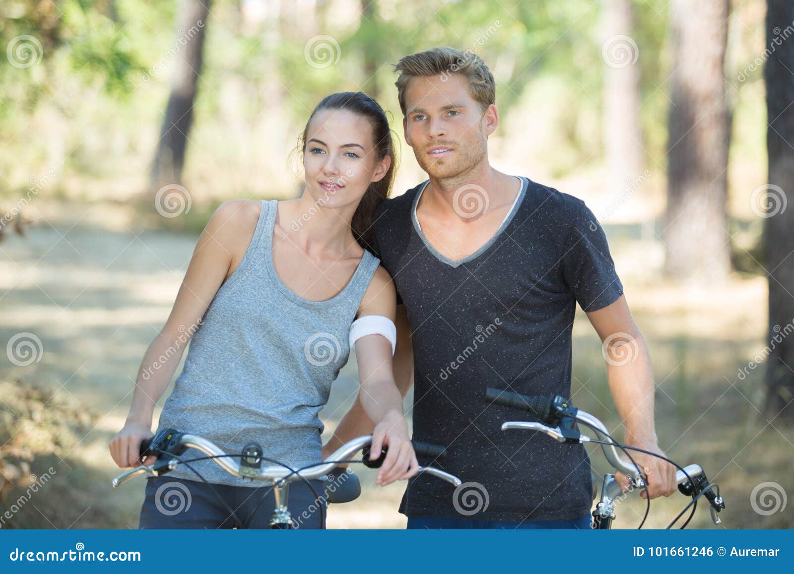 Couple on bike ride stock photo. Image of lovers, caucasian - 101661246
