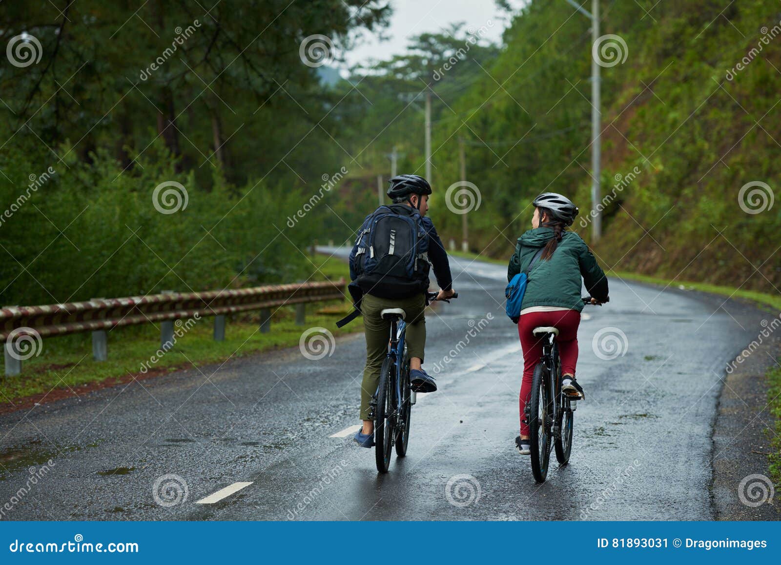 Couple on bikes stock image. Image of bike, people, girlfriend - 81893031