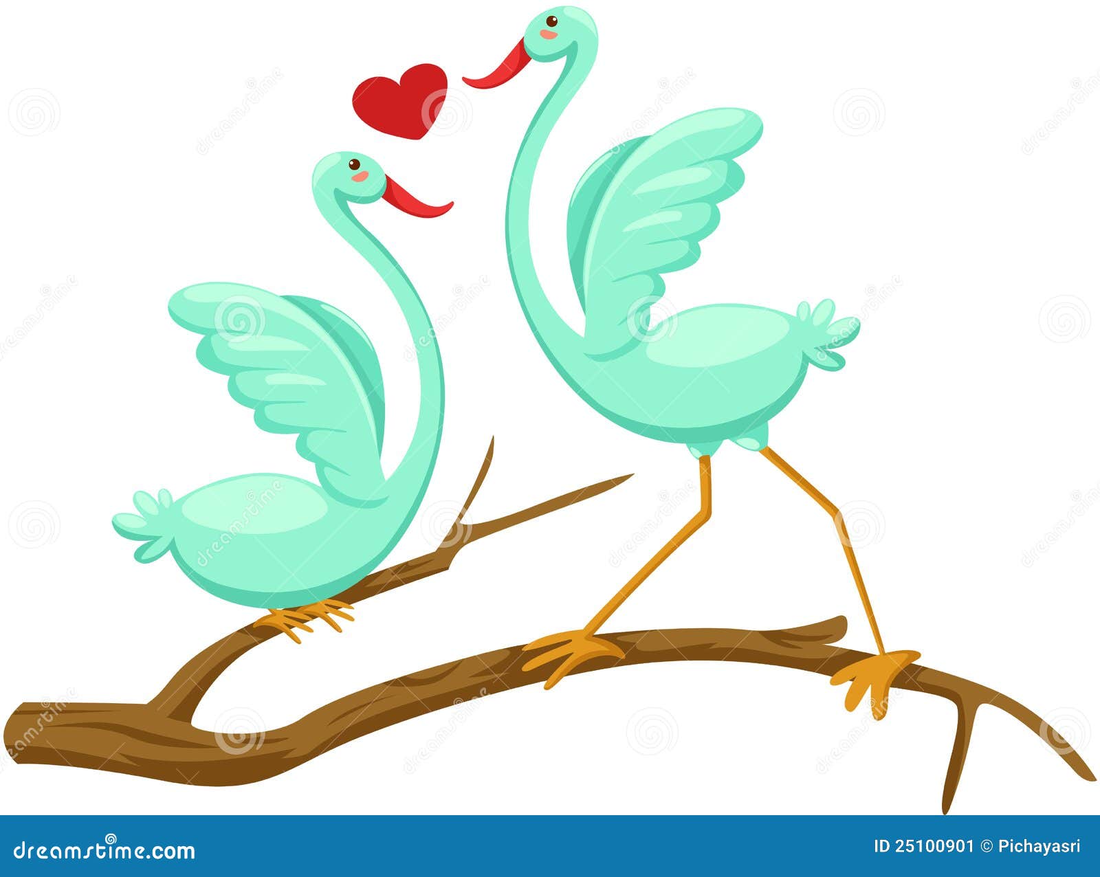 Couple of birds stock vector. Illustration of animals - 25100901