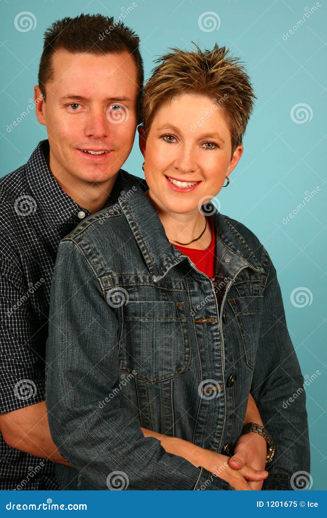 Couple Blue stock image. Image of jacket, standing, stand - 1201675