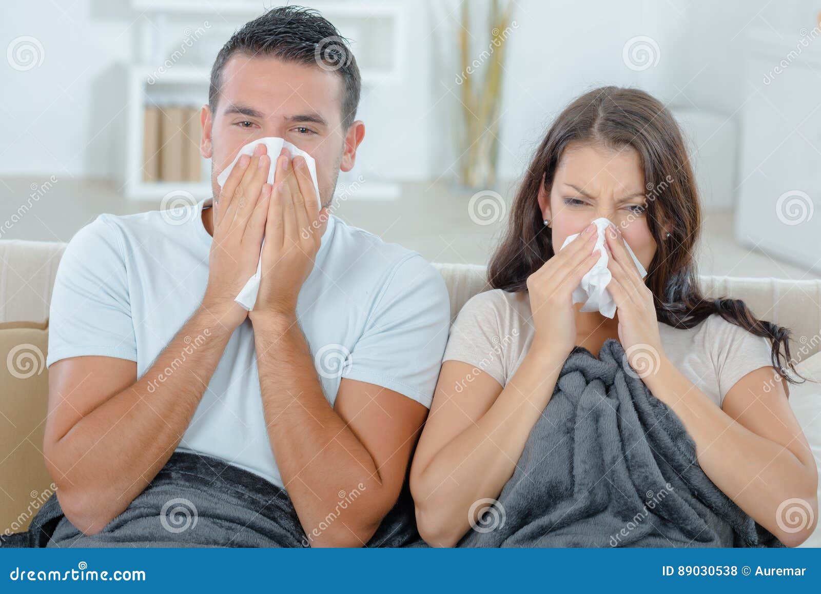Couple both have cold stock photo. Image of relationship - 89030538