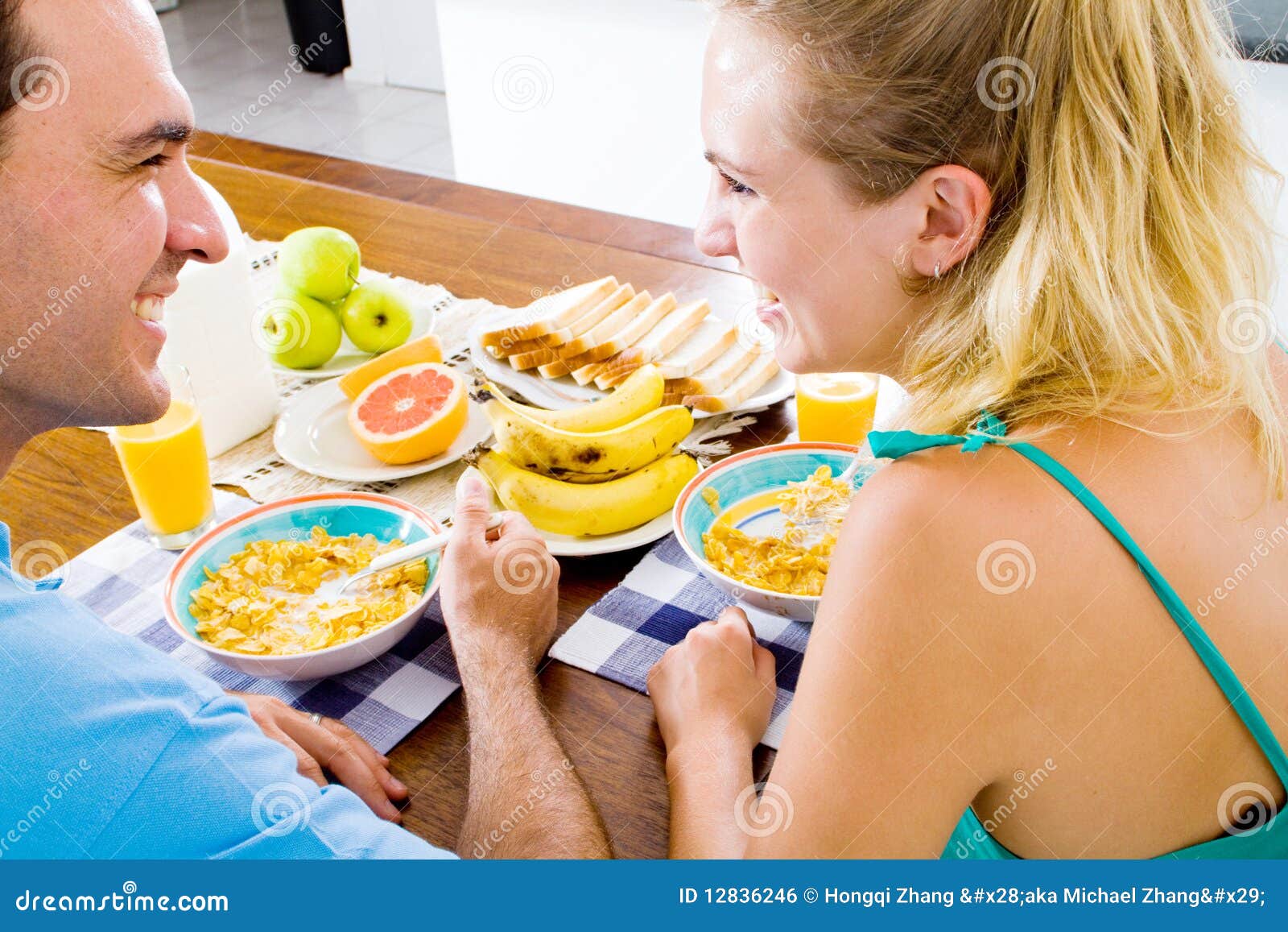 Couple breakfast stock photo. Image of bowl, home, fresh - 12836246
