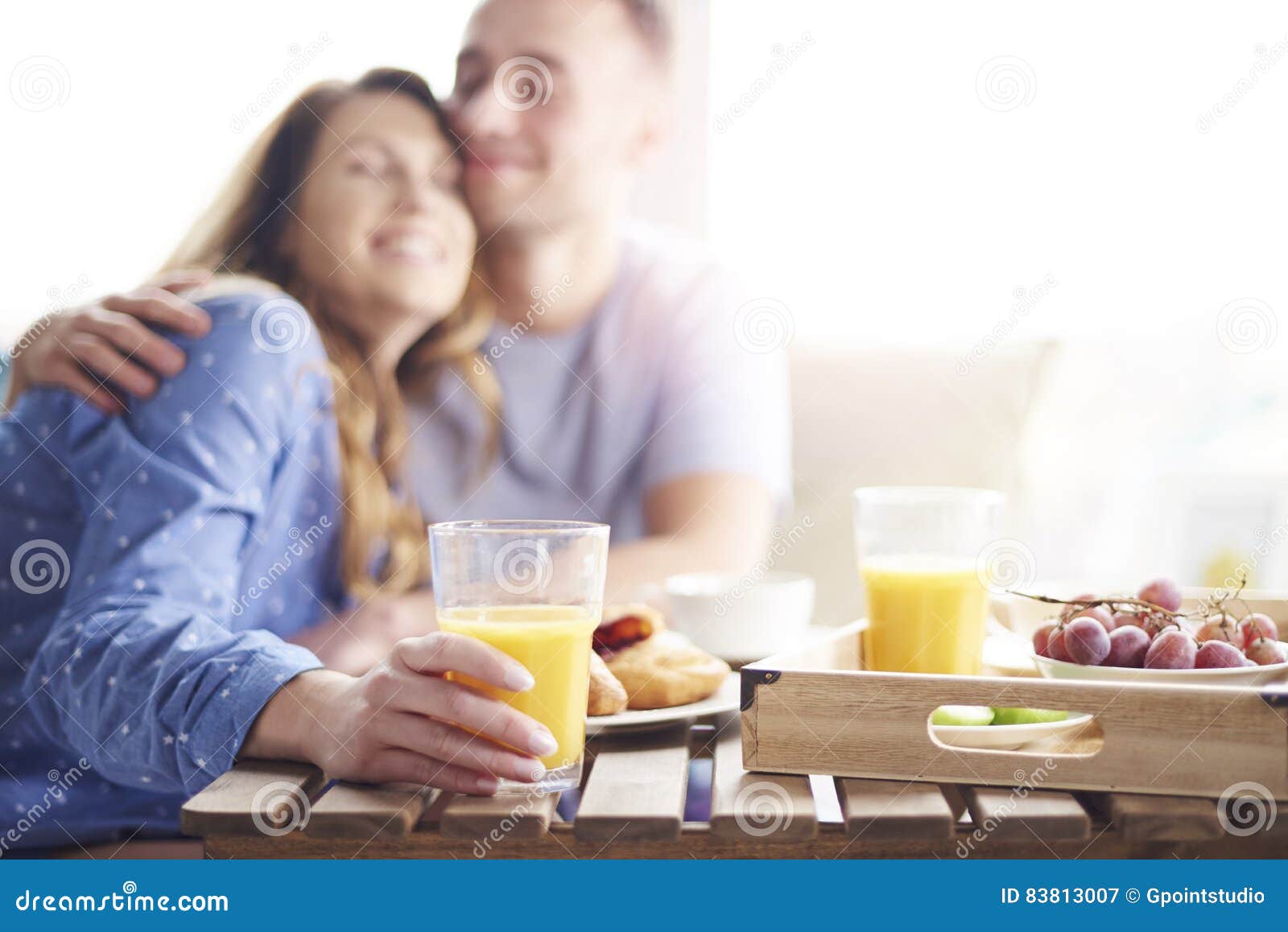 Couple during breakfast stock image. Image of home, comfortable - 83813007
