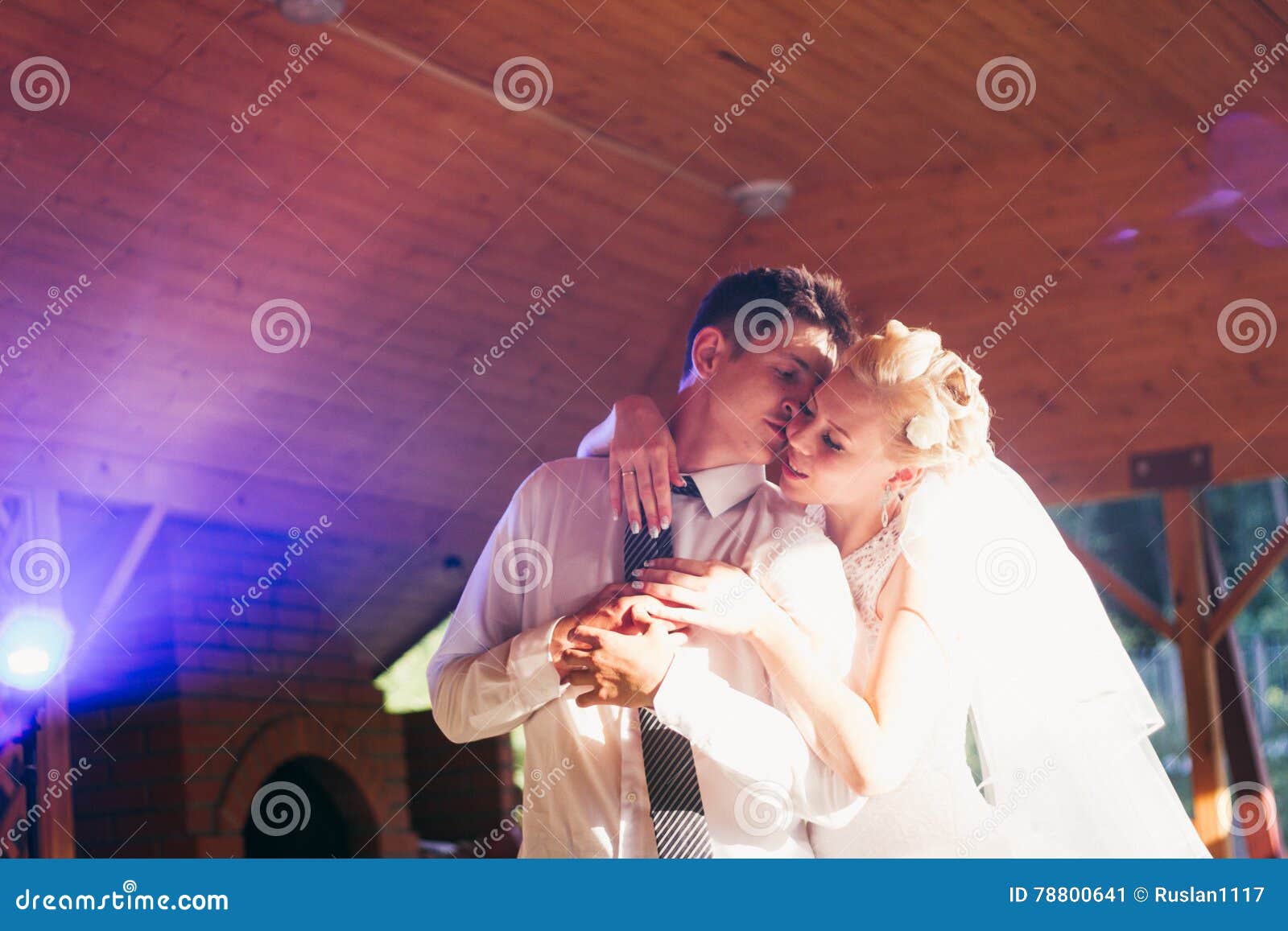 Couple Bride and Groom Dancing the First Dance Stock Image - Image of ...