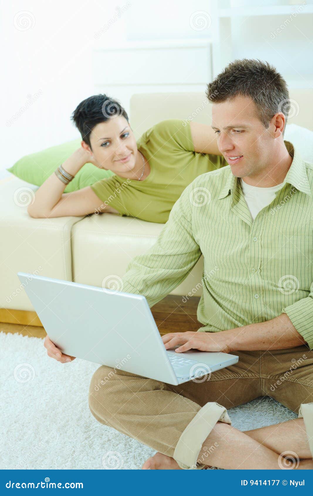 Couple browsing internet stock image. Image of females - 9414177