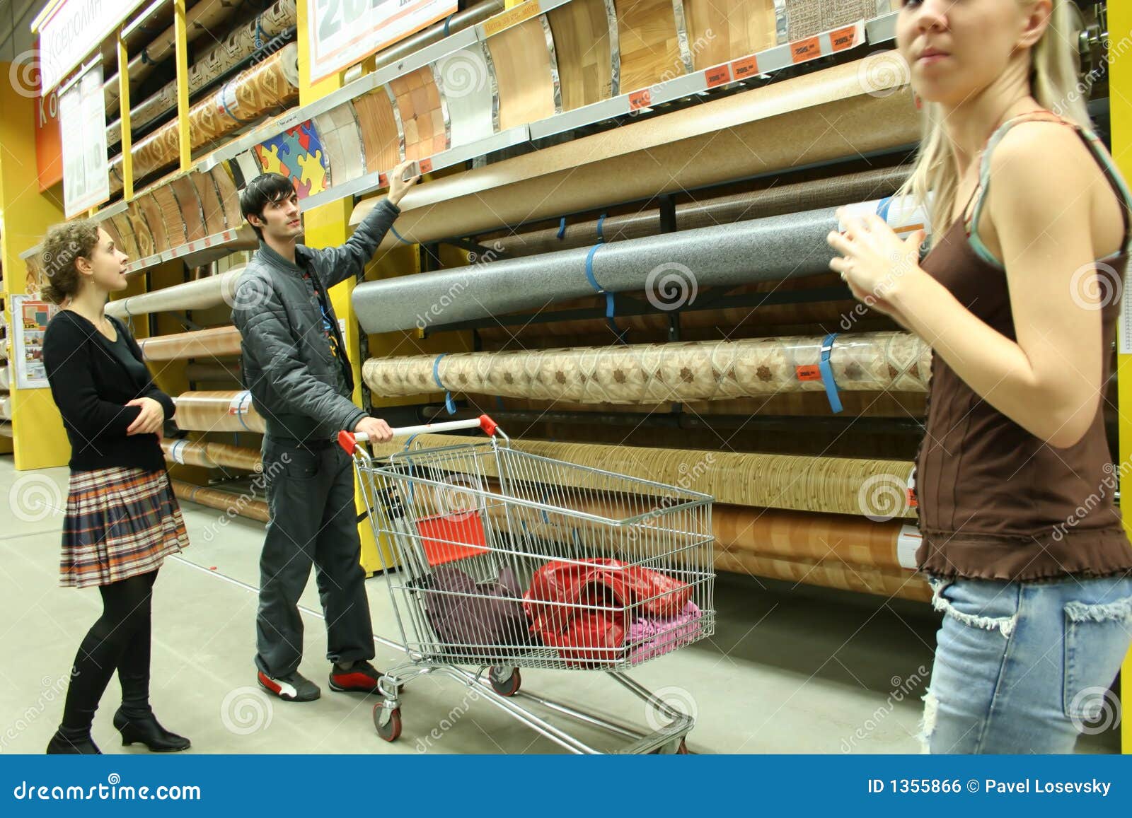 Couple in Building Materials Shop Stock Photo - Image of market, load ...