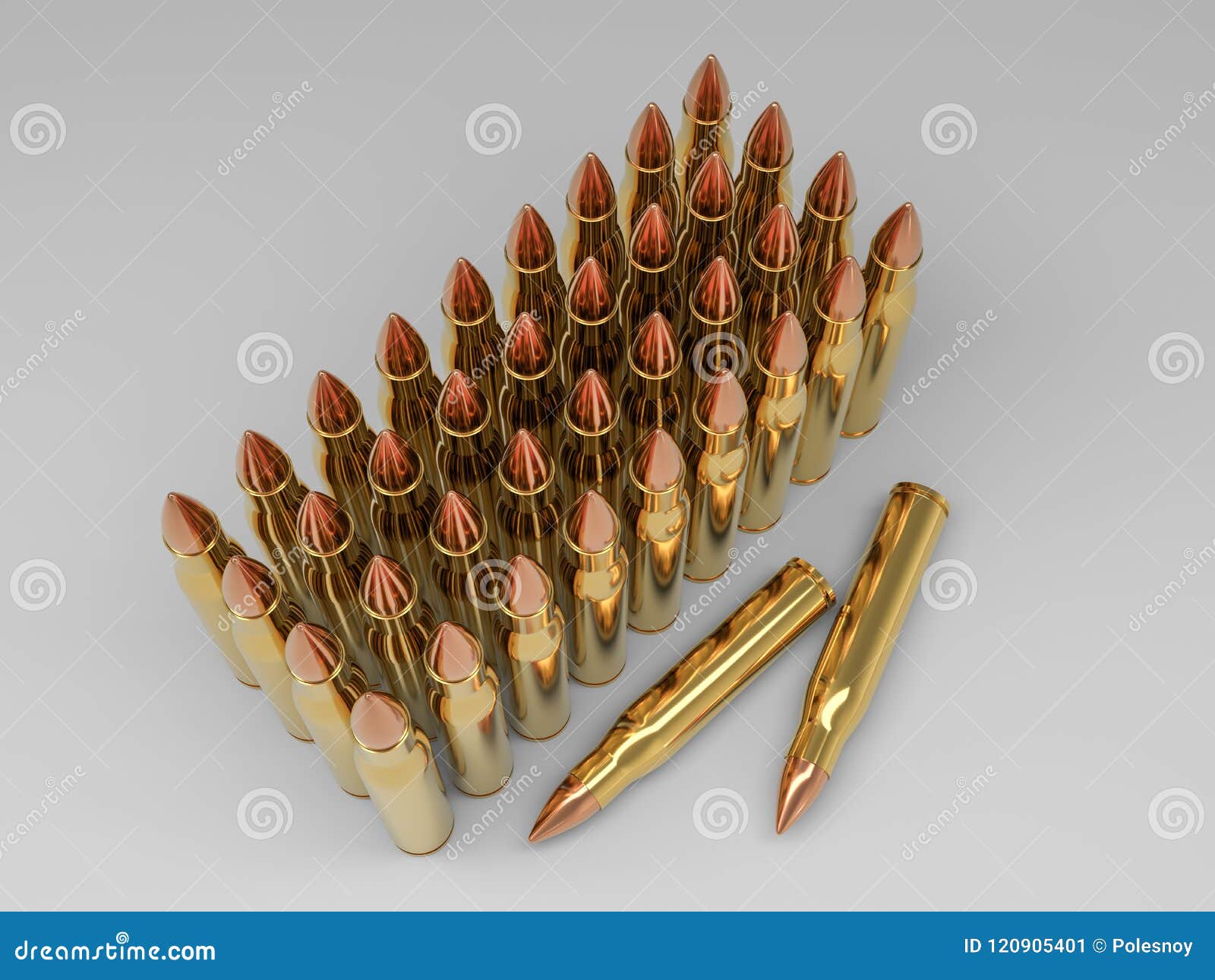 Couple of Bullets on a White Background in the Vertical Position Stock ...