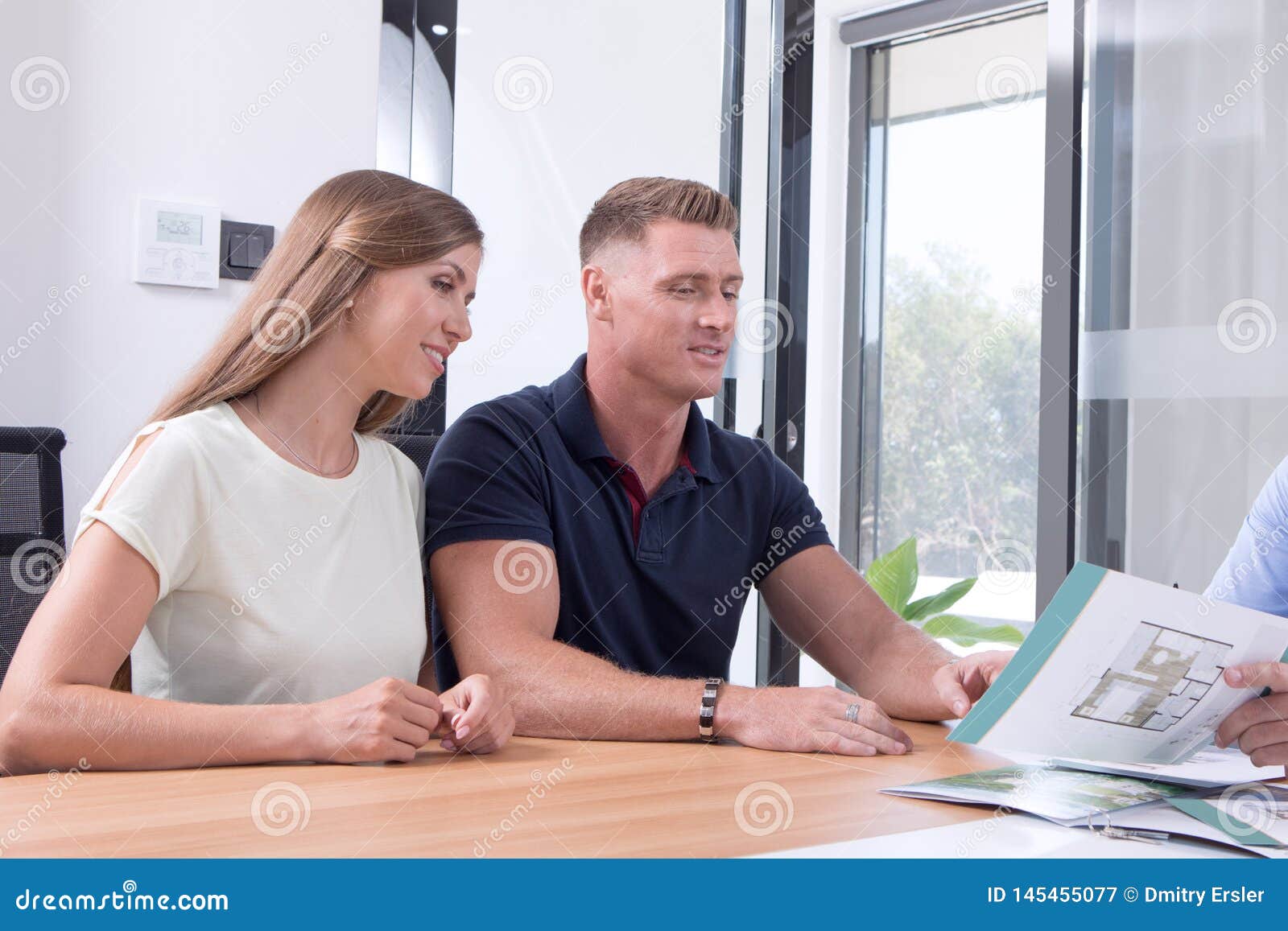 Couple in Business Office Background Stock Image - Image of loan ...