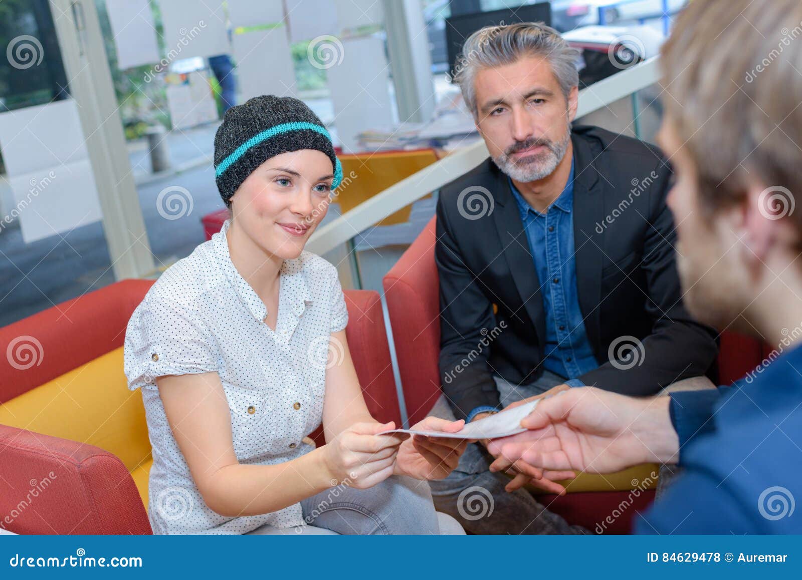 Couple Buyers Signing Transaction Stock Photo - Image of woman, buying ...