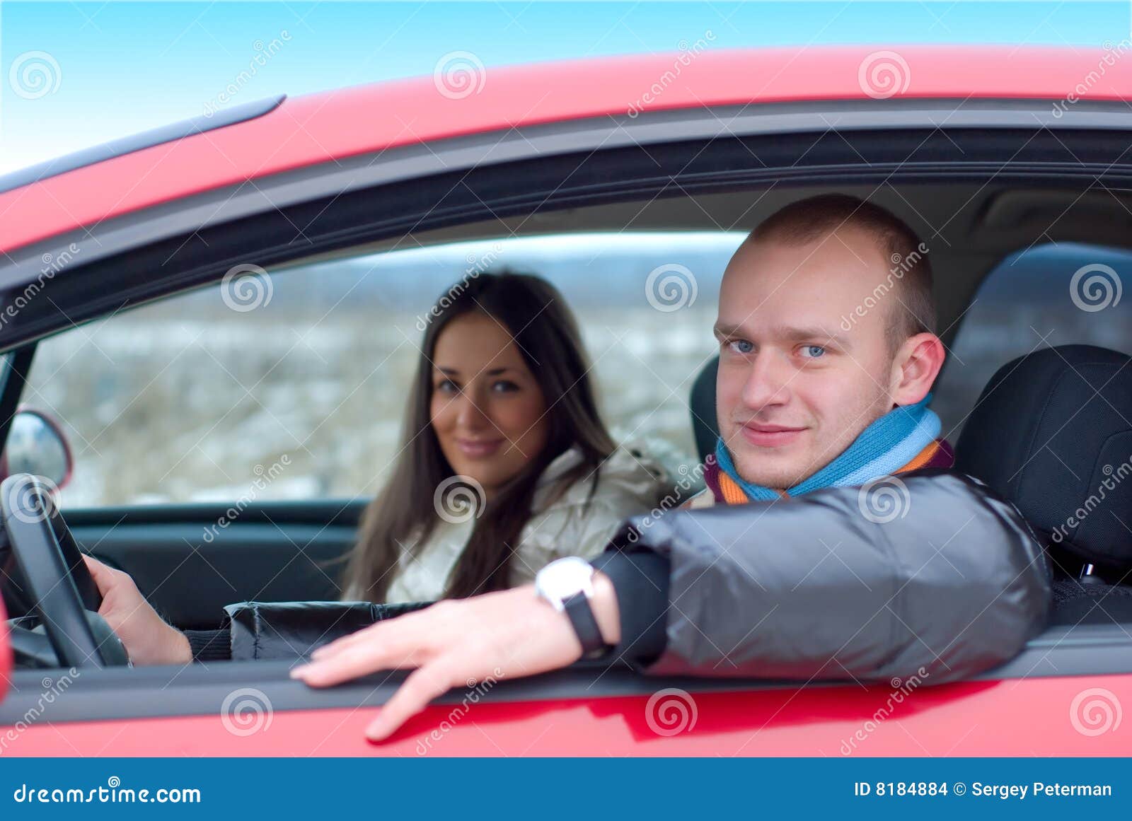 Couple in a car stock photo. Image of honeymoon, relationship - 8184884