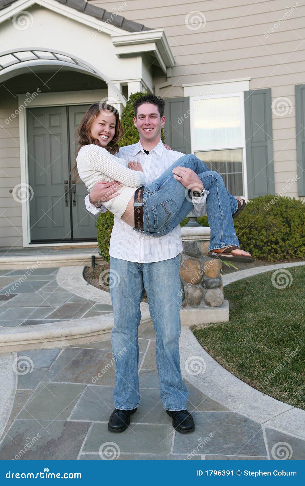 Couple Celebrating New Home Stock Image - Image of happy, person: 1796391