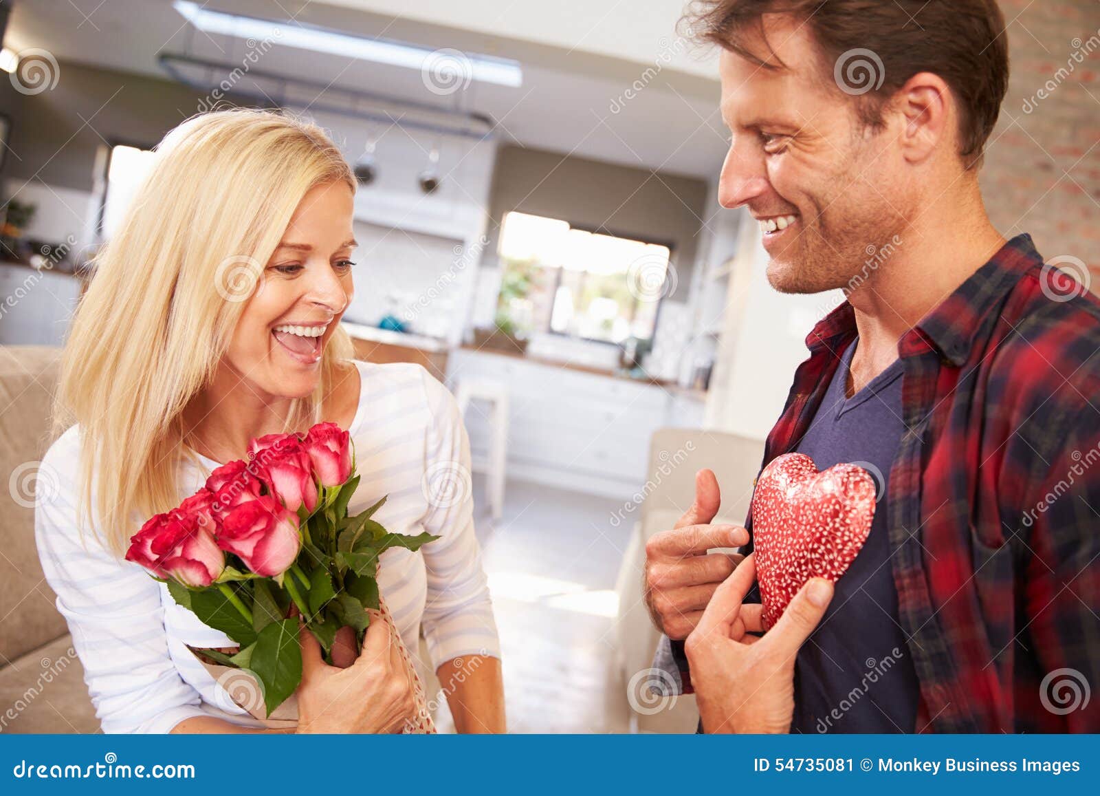Couple Celebrating Valentines Day Stock Image - Image of aged, smiling ...