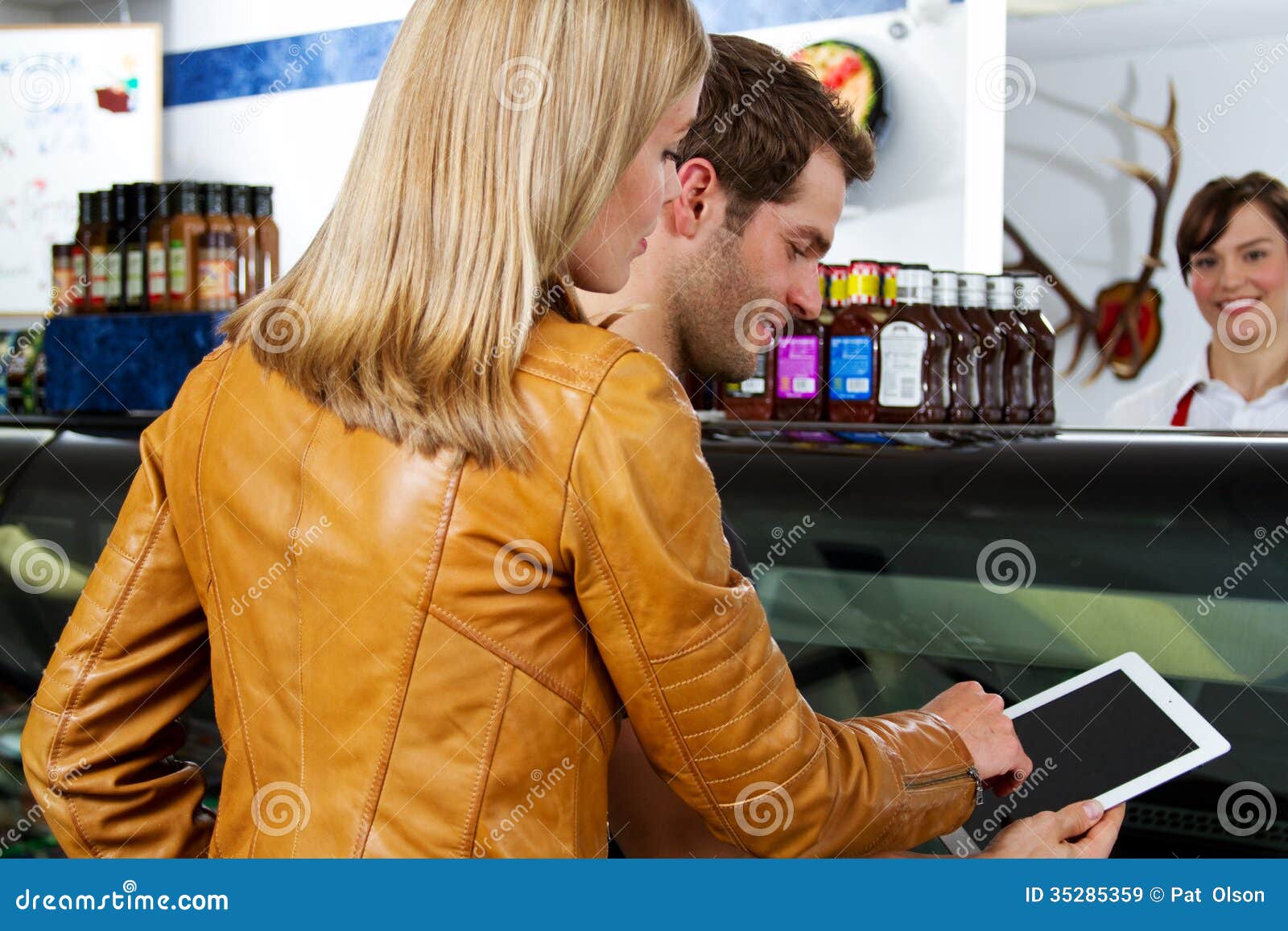 Couple Checking Shopping List Stock Image - Image of shop, butchery ...