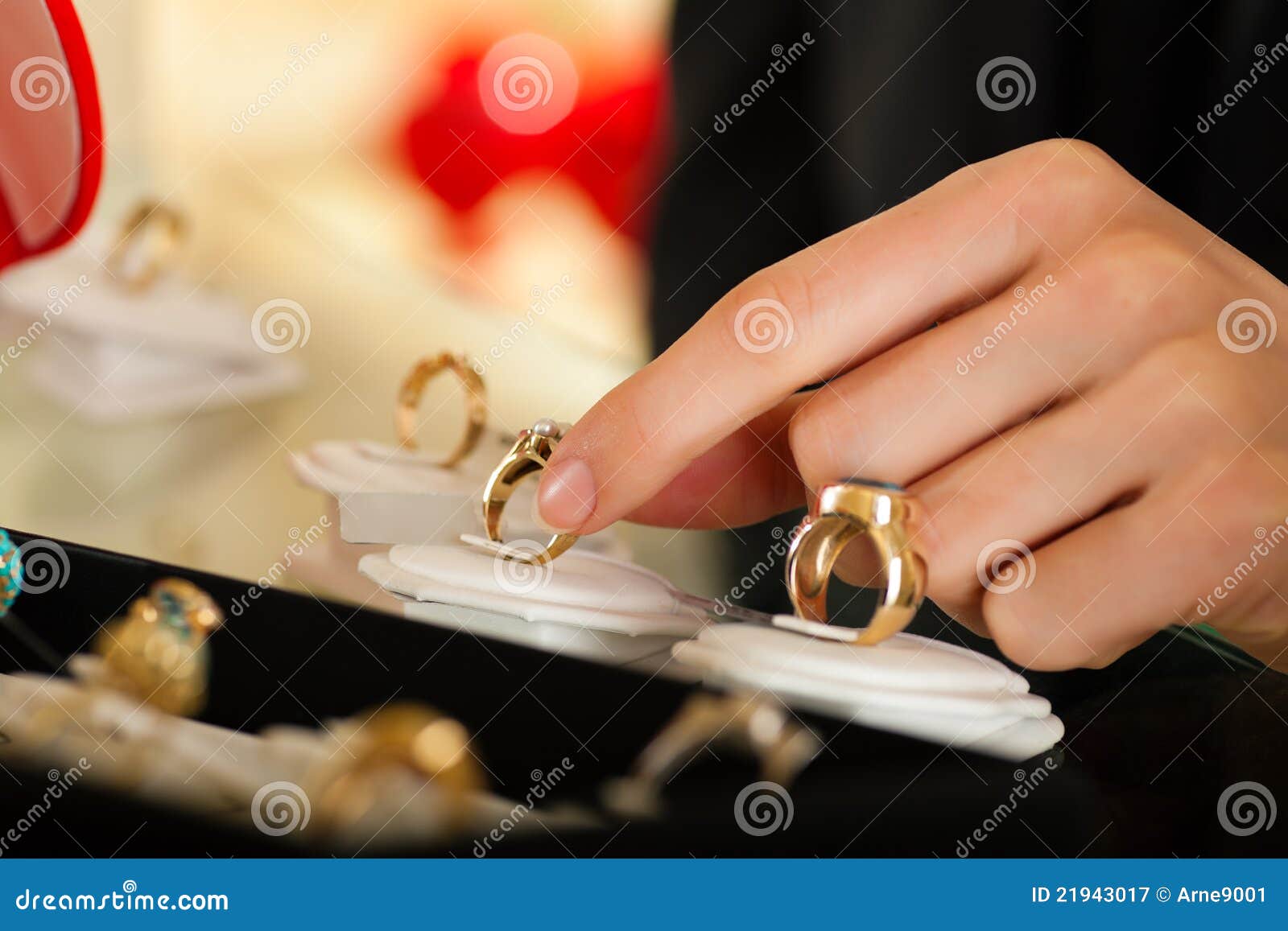 Couple Choosing a Ring at the Jeweller Stock Image - Image of luxury ...