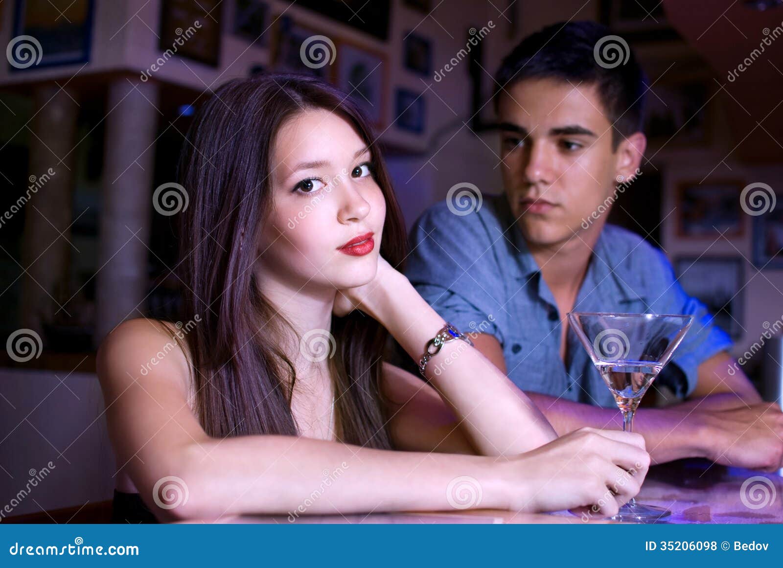 Couple in the club stock photo. Image of female, infidelity - 35206098