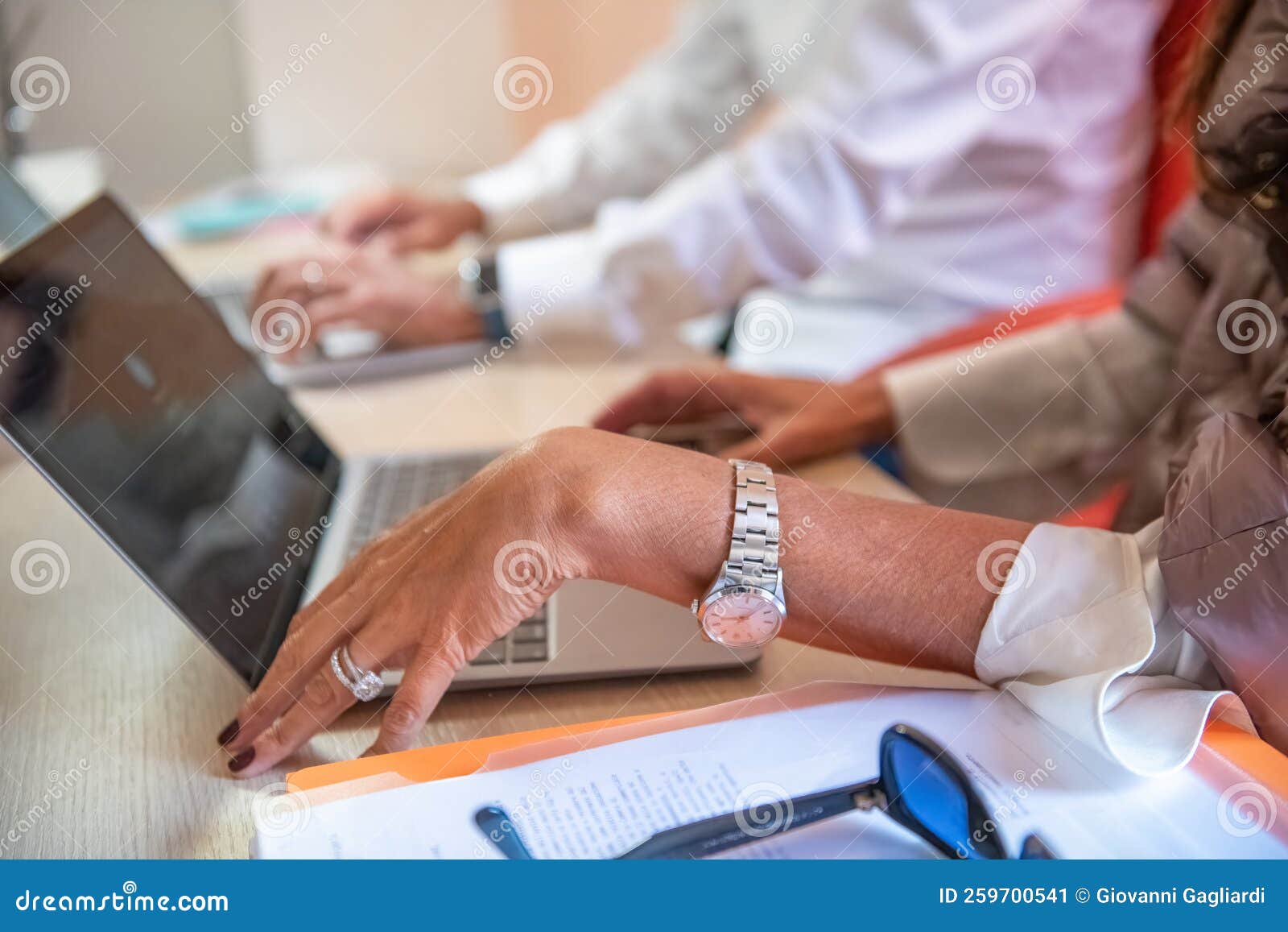Couple of Co-workers Collaborating at the Office Stock Image - Image of ...