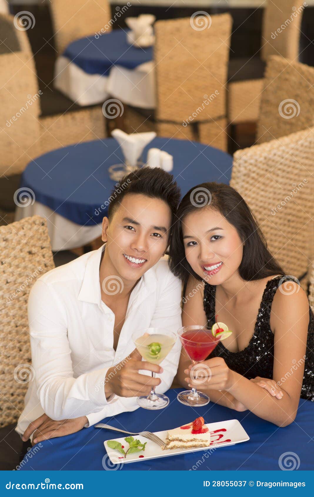 Couple with cocktails stock image. Image of martini, male - 28055037