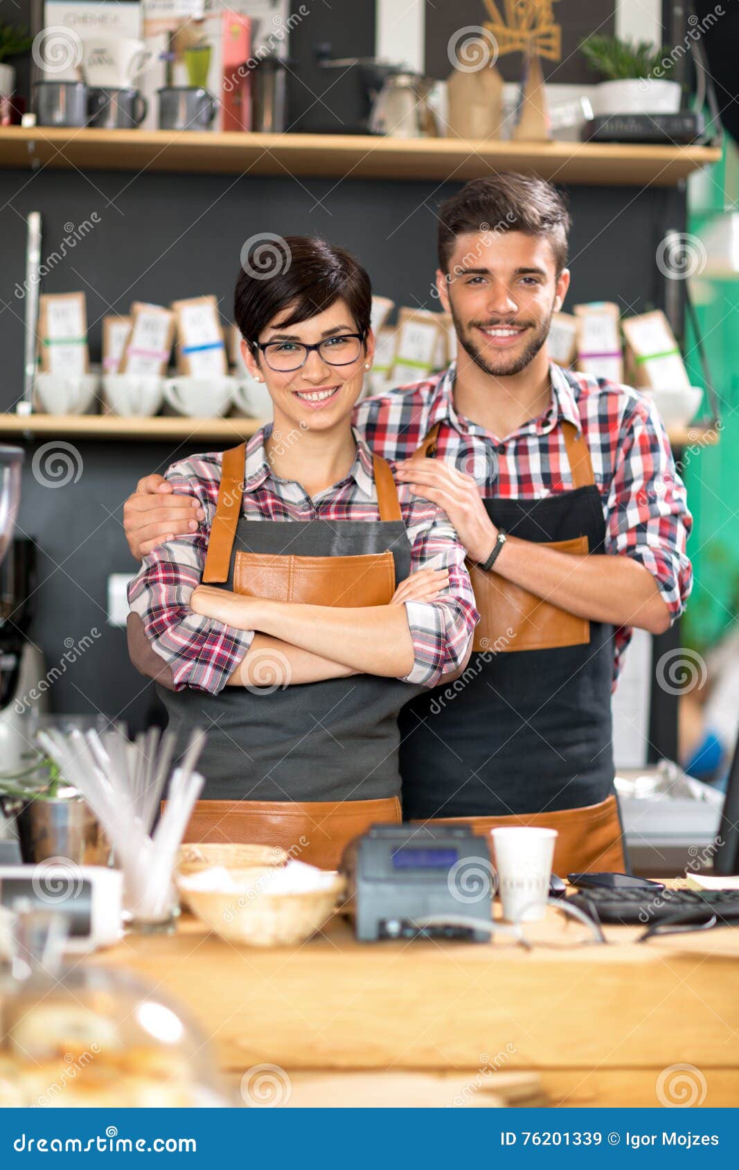 Couple On Coffee Break With Samples Of Paint Colors Royalty-Free Stock ...