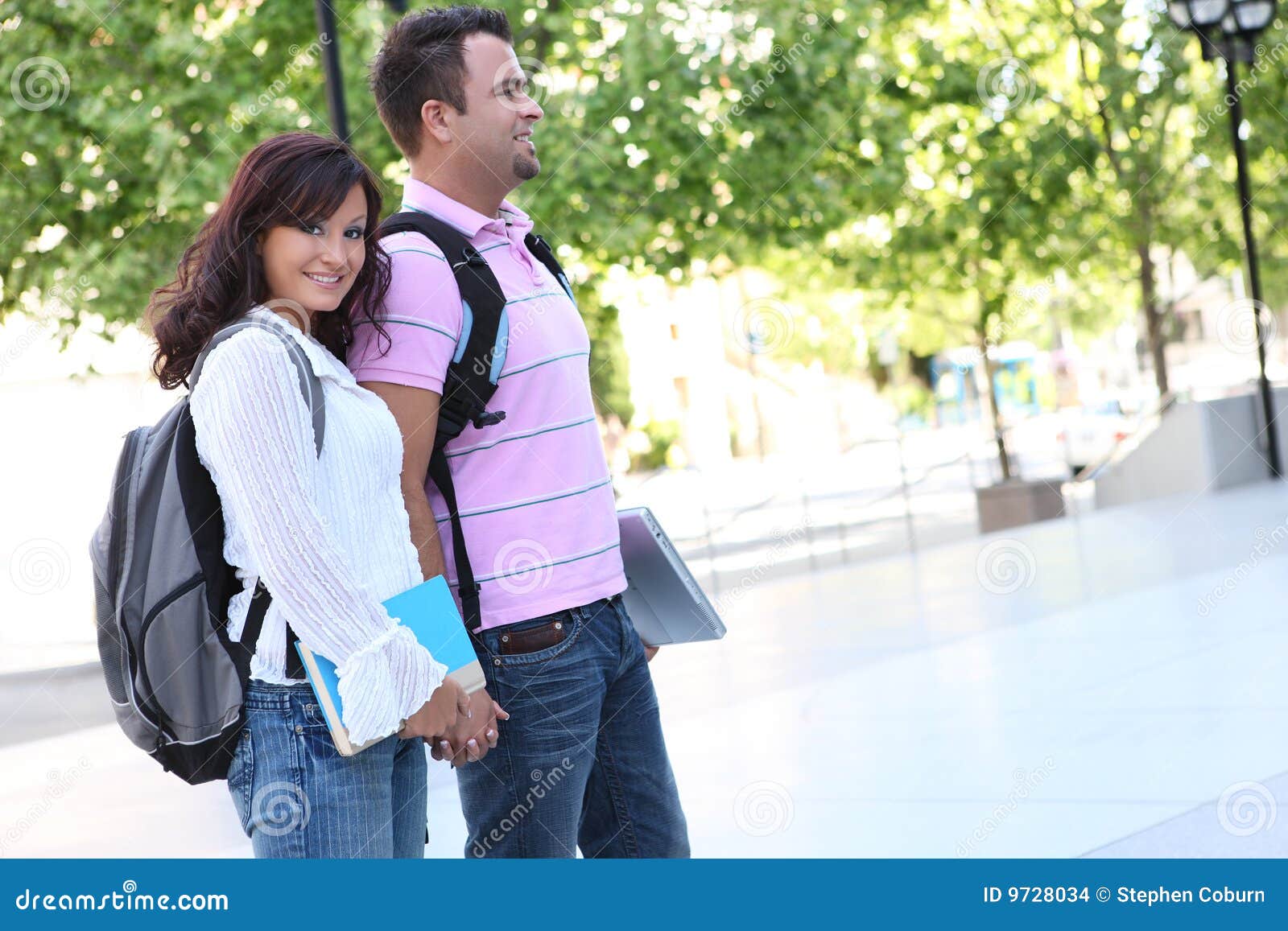 Couple at College stock photo. Image of happiness, peaceful - 9728034