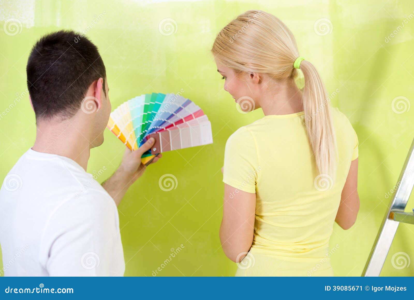 Couple with Color Samples To Paint Stock Image - Image of choosing ...
