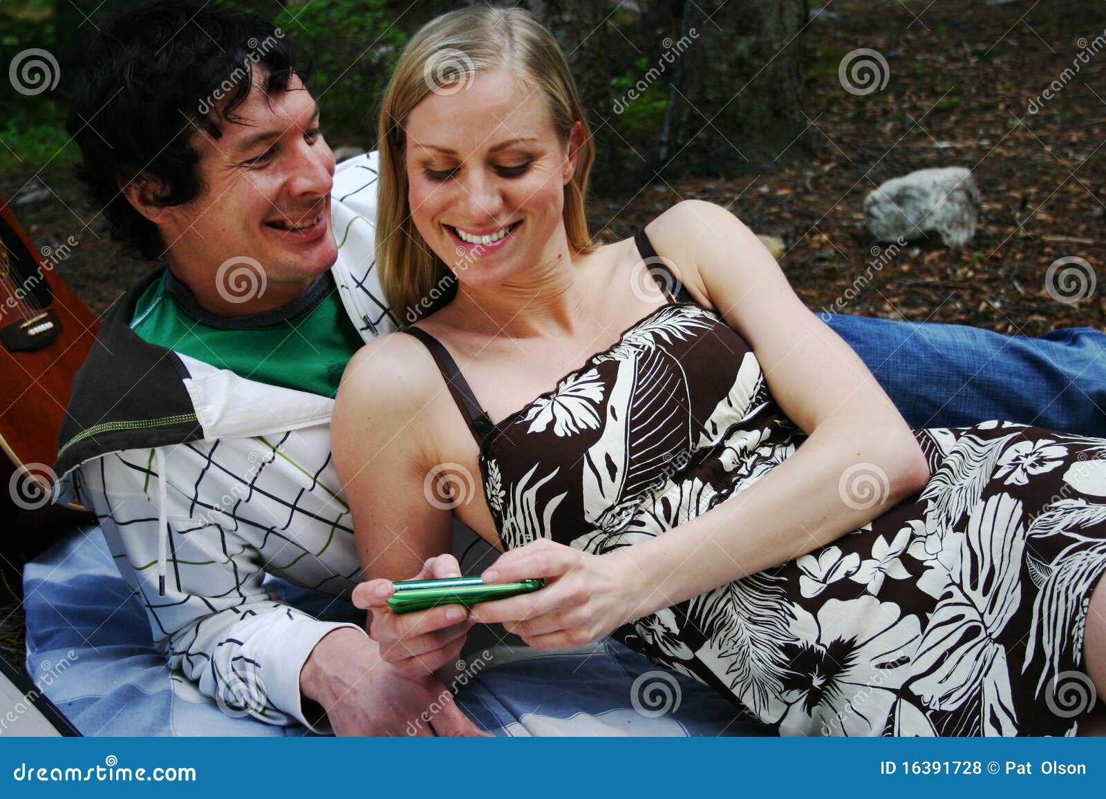 Couple Communicating on Smart Phone Stock Photo - Image of heterosexual ...