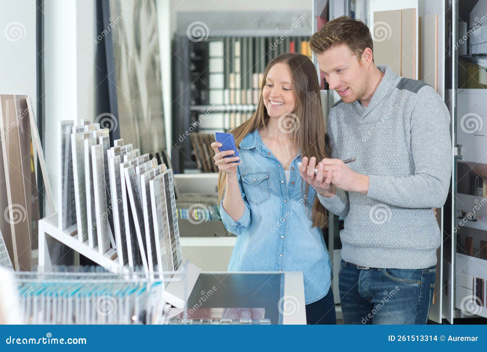 Couple during Comparison Products Stock Photo - Image of comparison ...