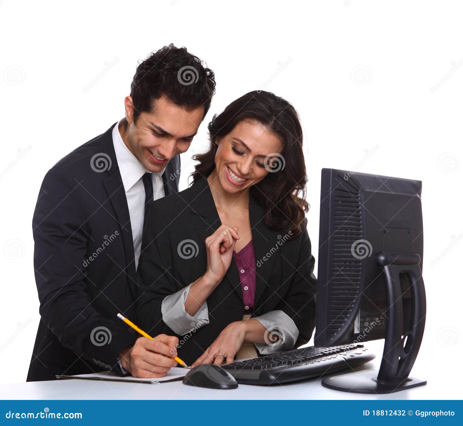 Couple with Computer stock photo. Image of person, lifestyles - 18812432