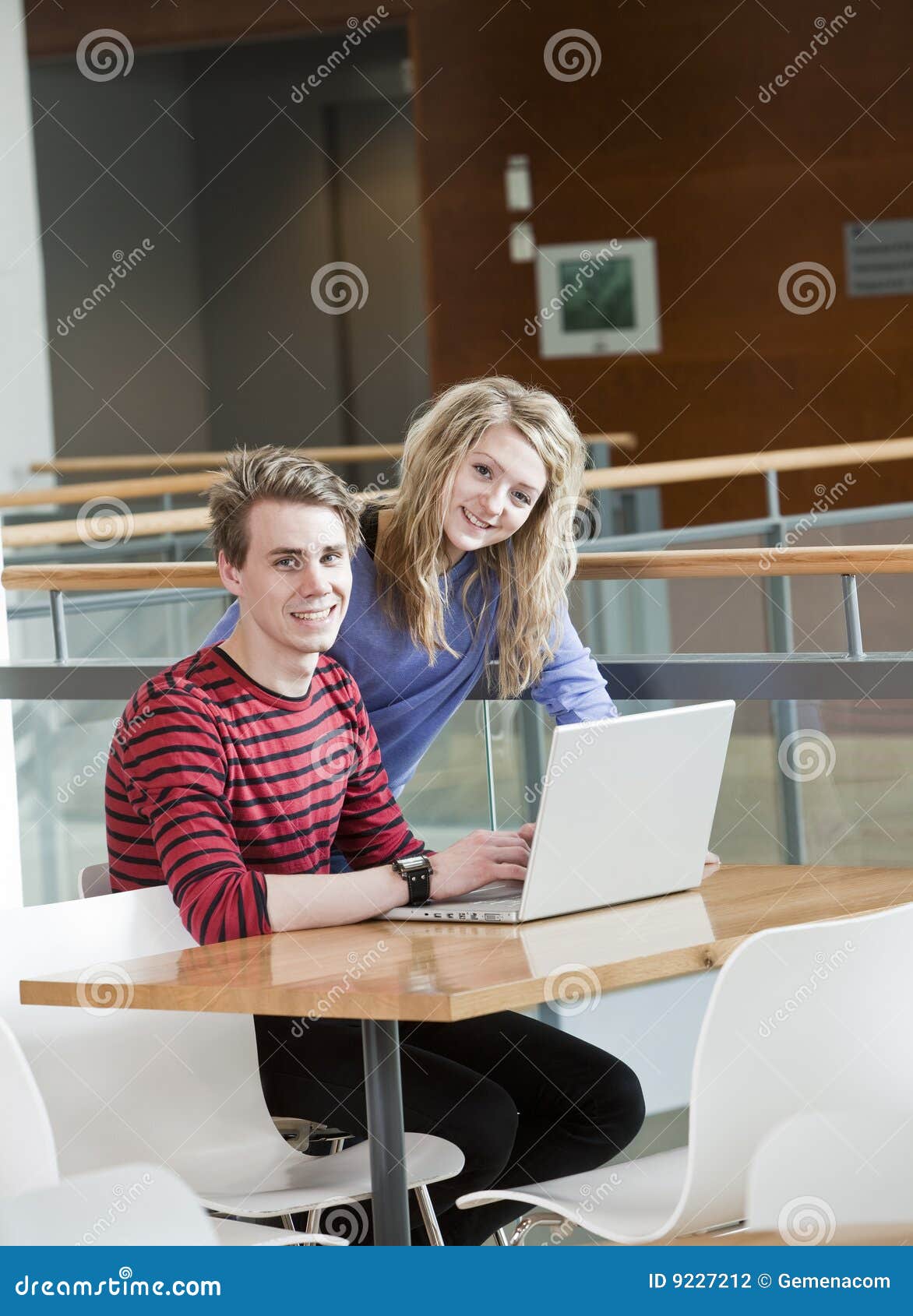 Couple by the computer stock photo. Image of happy, study - 9227212