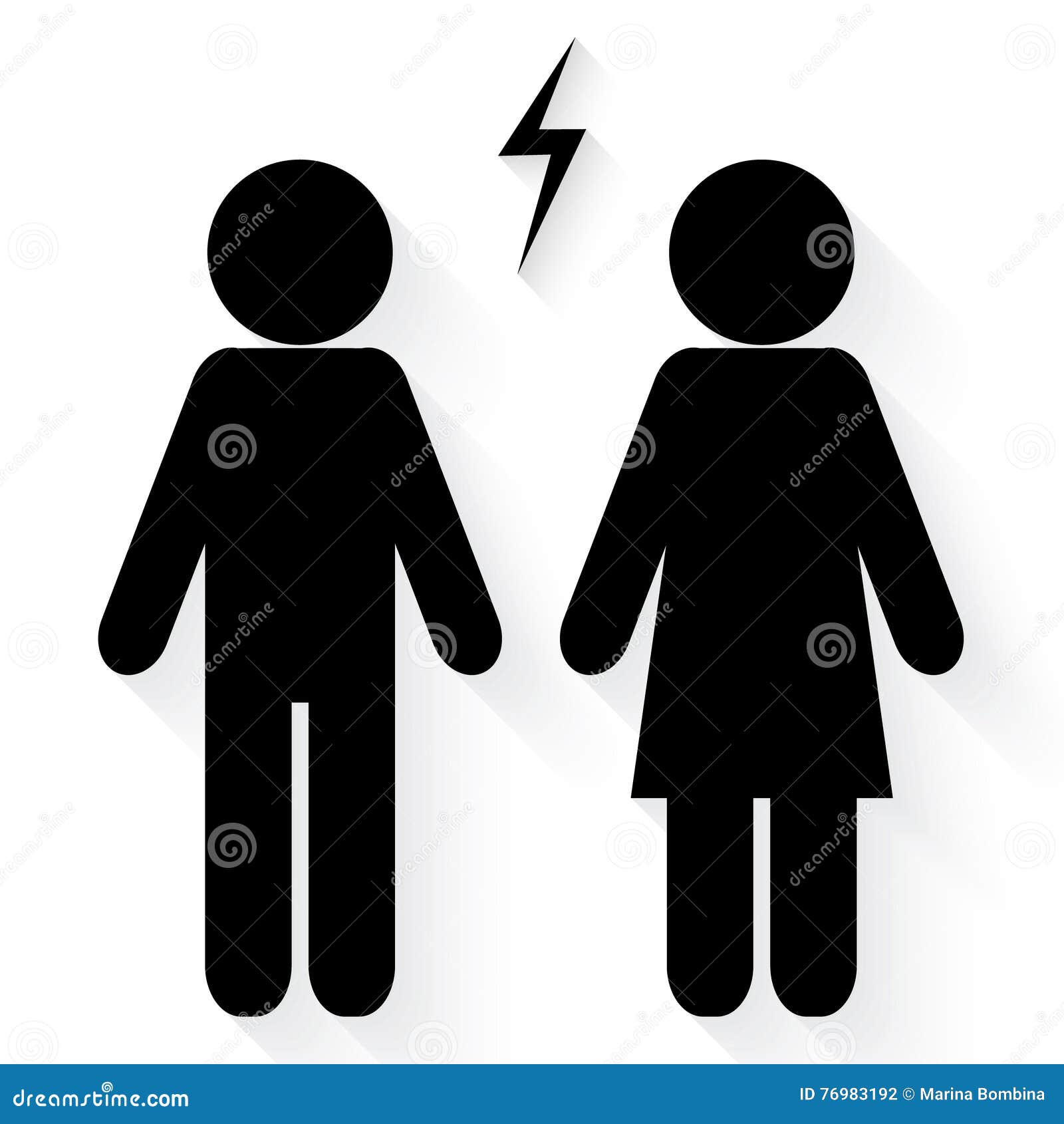 Couple Conflict Icon Vector Stock Vector - Illustration of male, angry ...