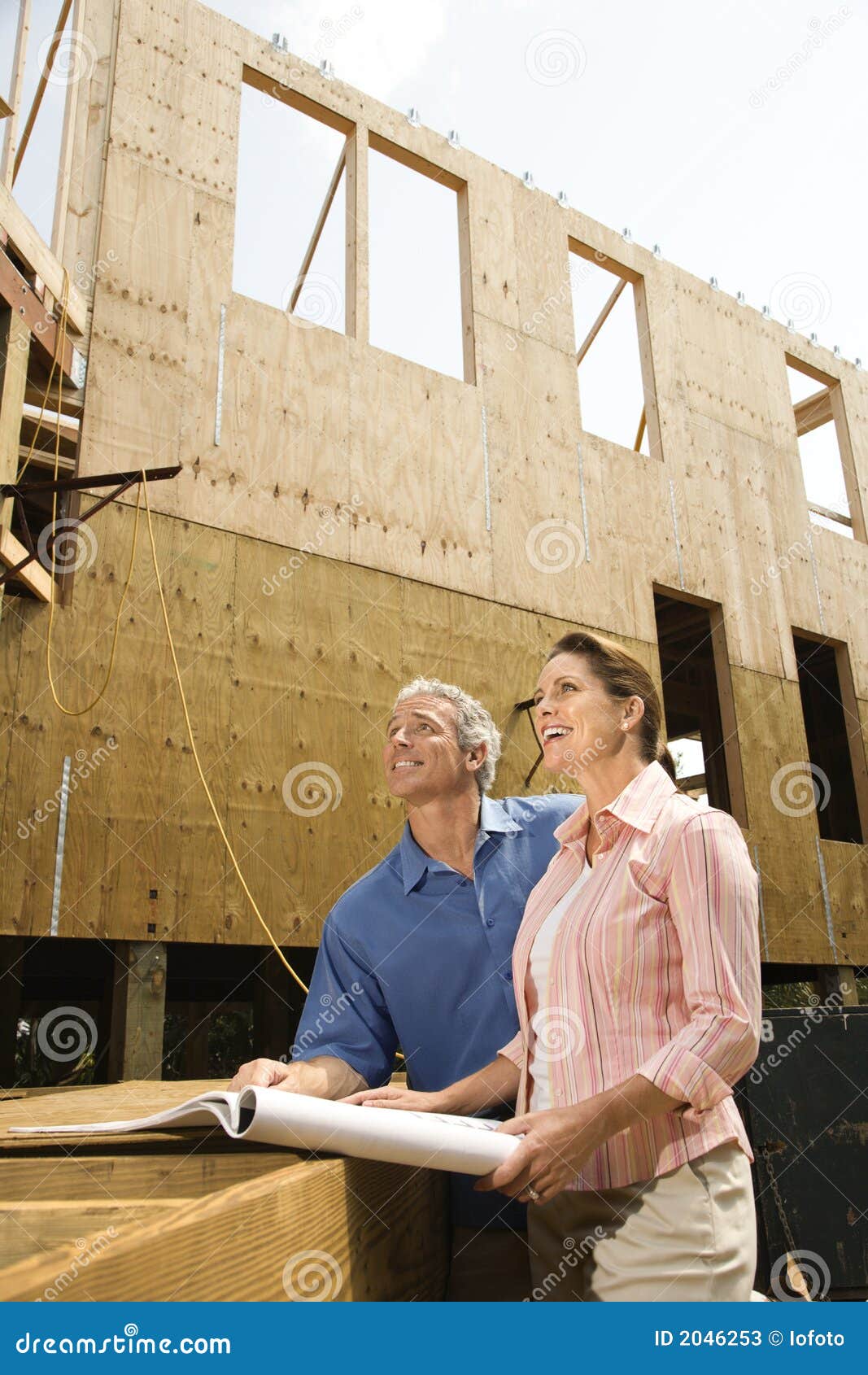 Couple on Construction Site. Stock Image - Image of construction ...