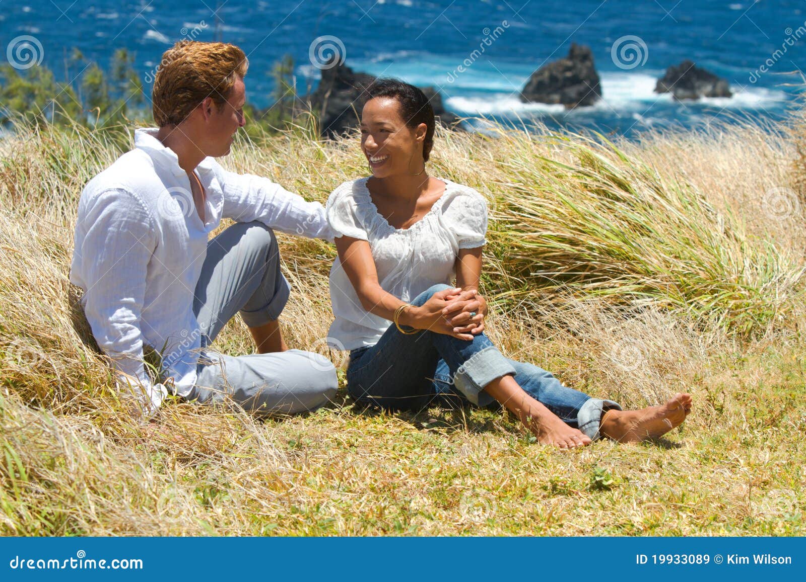 Couple Conversing stock image. Image of vacation, outdoor - 19933089